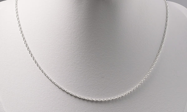 Sterling Silver Simple Woven Chain 16 or 18 inch