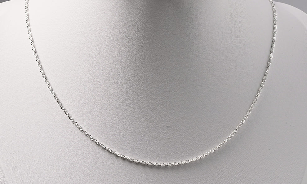 Sterling Silver Simple Woven Chain 16 or 18 inch